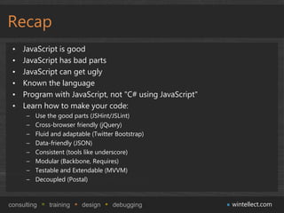 Wintellect - Devscovery - Enterprise JavaScript Development 2 of 2 | PPT