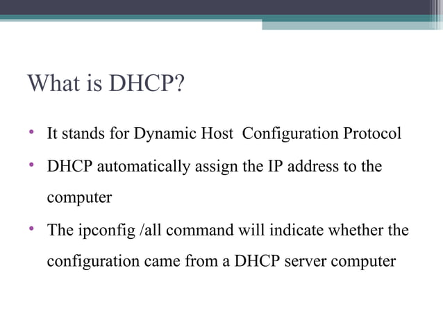 Wintel Ppt For Dhcp Ppt Computer Networking Computing
