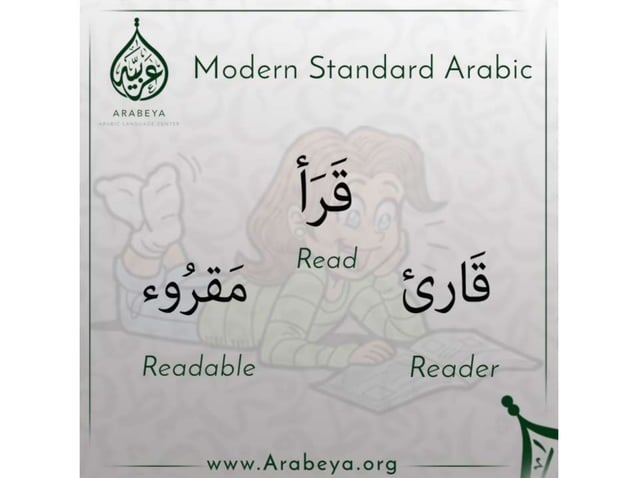 Modern standard Arabic (MSA) words and verbs | PPT