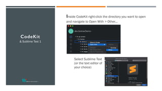 Winter Interactive presentation using WordPress CodeKit, Flywheel, Sublime Text | PDF
