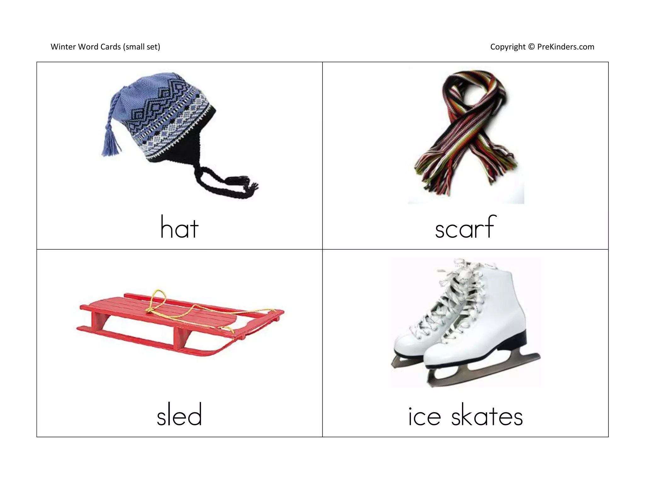 Winter word-cards-small | PPT