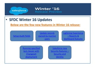 Winter16 release overview of Salesforce | PPTX | Computer Software and Applications | Computing