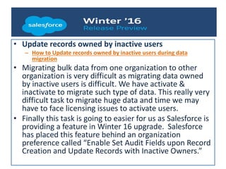 Winter16 release overview of Salesforce | PPTX | Computer Software and Applications | Computing