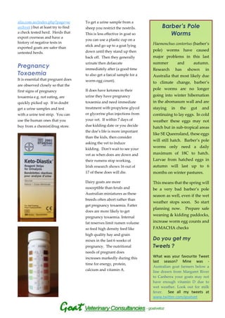 Winter 2021 Goat Veterinary Consultancies - goatvetoz newsletter | PDF ...