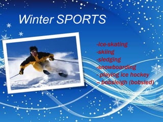 Winter activities | PPTX