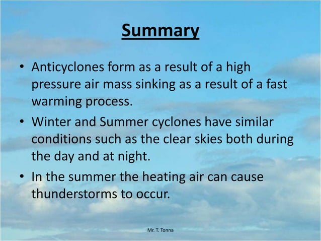 Lesson 2: Winter and Summer Anticyclones | PPTX