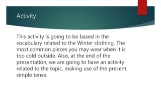 Winter clothing | PPTX