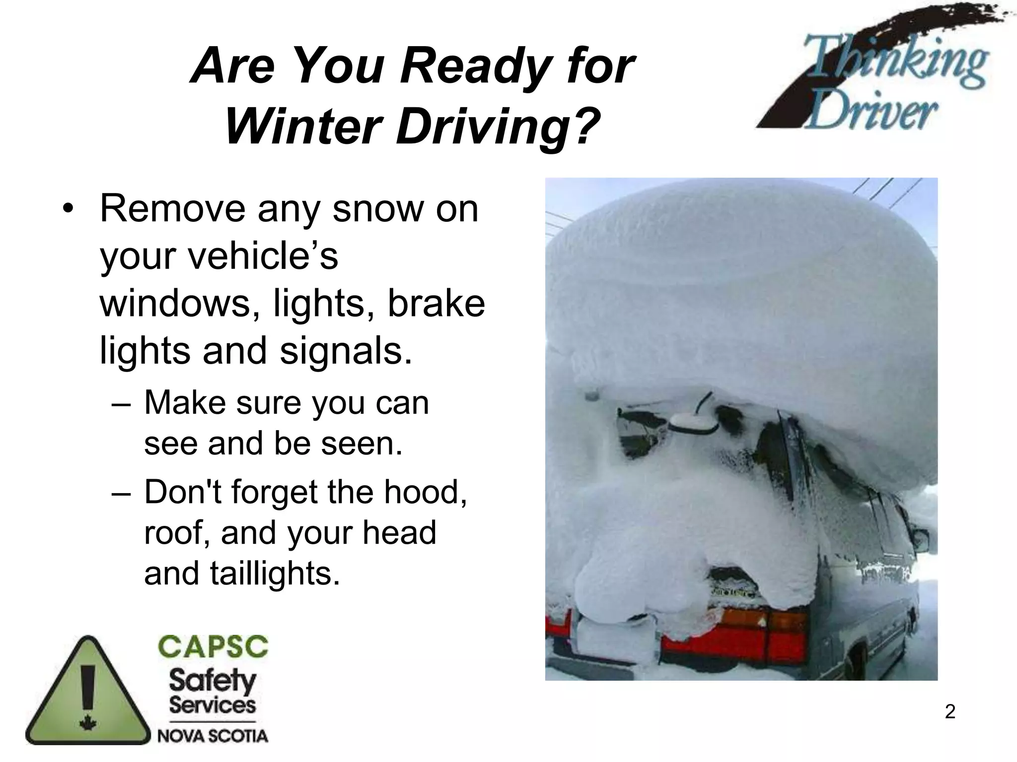 Safe Winter Driving | PPTX