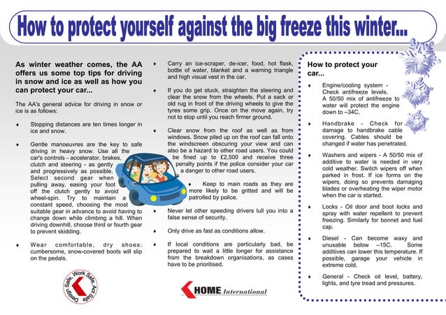 Winter Driving Tips | PPT