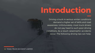 Winter Driving Tips for Truck Drivers | PPT