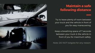 Winter Driving Tips for Truck Drivers | PPT