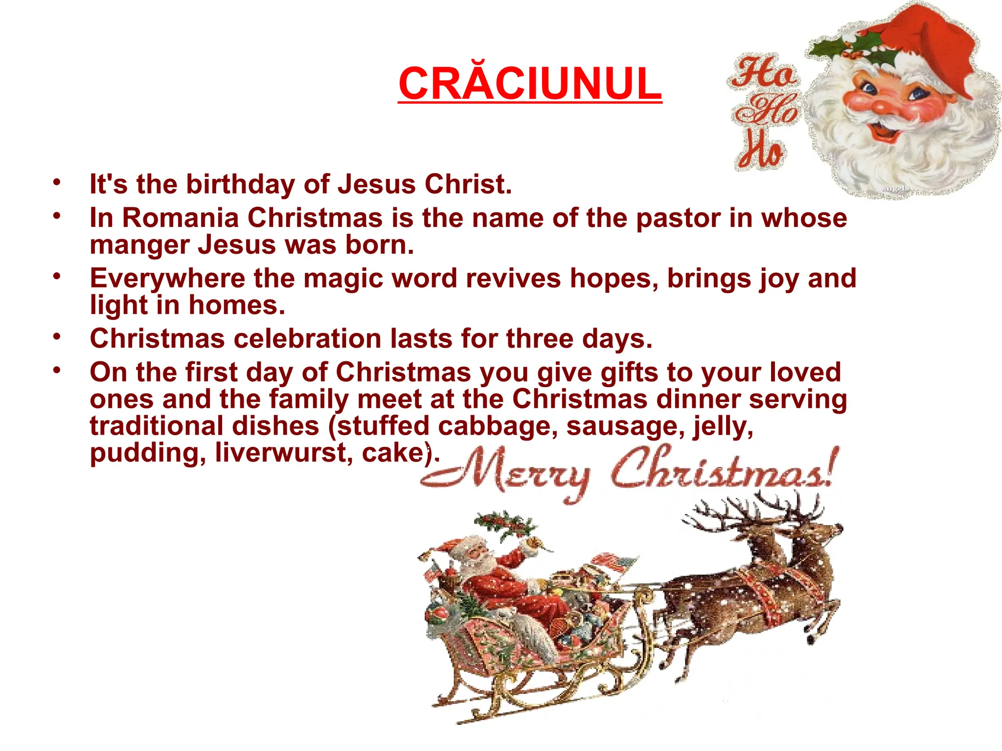 Winter Holidays in Romania ppt for education | PPT