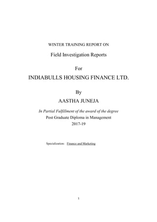 Winter internship report 2017 | PDF