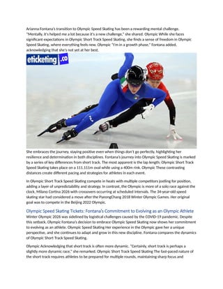 Winter Olympic 2026 Arianna Fontana embraces Olympic Speed Skating ...