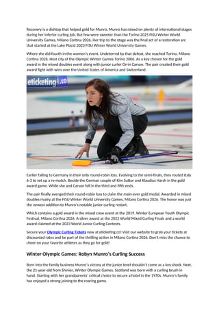 Winter Olympic 2026 Munro’s Perfect Shot Seals Gold Medal.docx