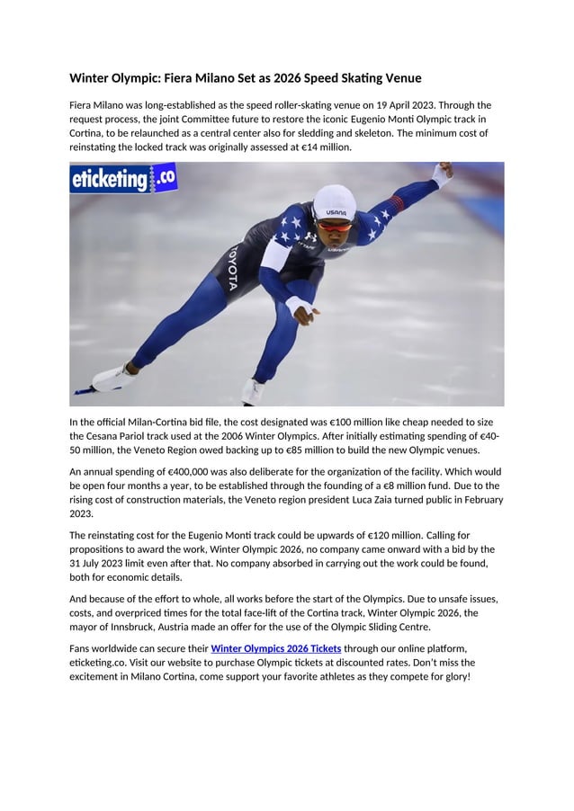 Winter Olympic 2026 Speed Skating Venue Dilemma.docx