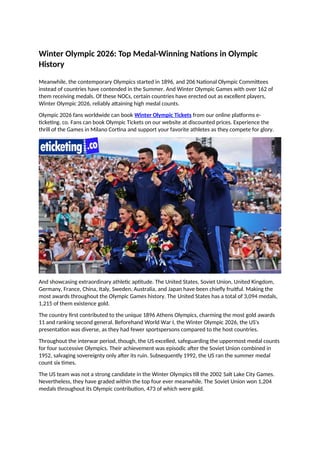 Winter Olympic 2026 Top Medal-Winning Nations in Olympic History.docx