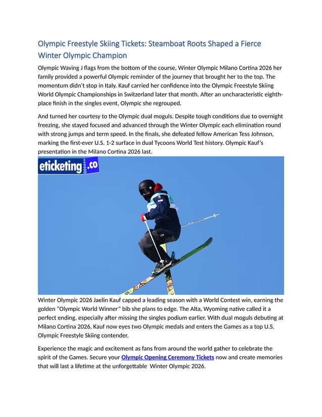 Winter Olympic 2026 Wyoming’s Sovereign of Magnates Olympic Freestyle ...