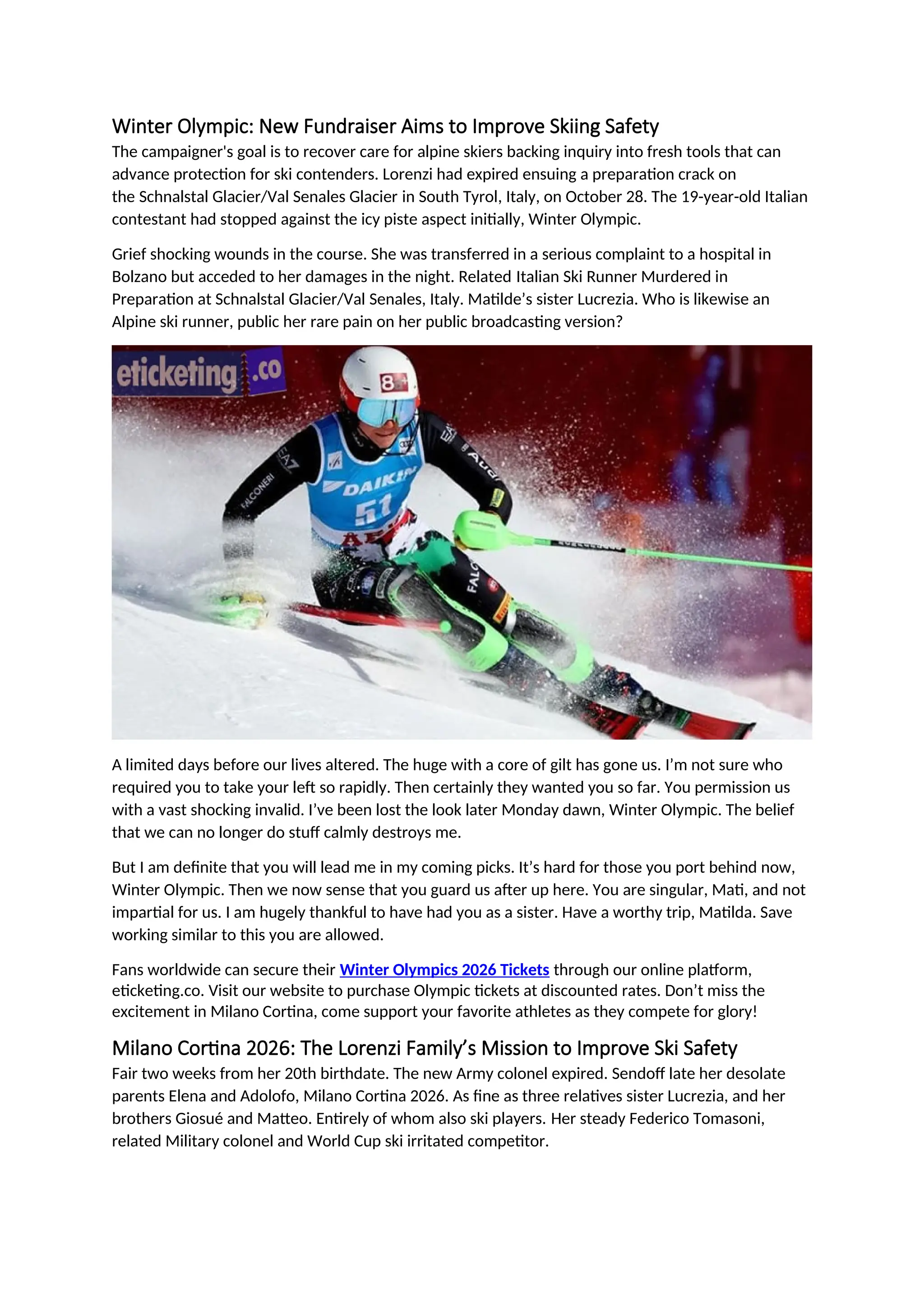 Winter Olympic 2026 Young Alpine Skier Matilde Lorenzi Dies at 19.docx