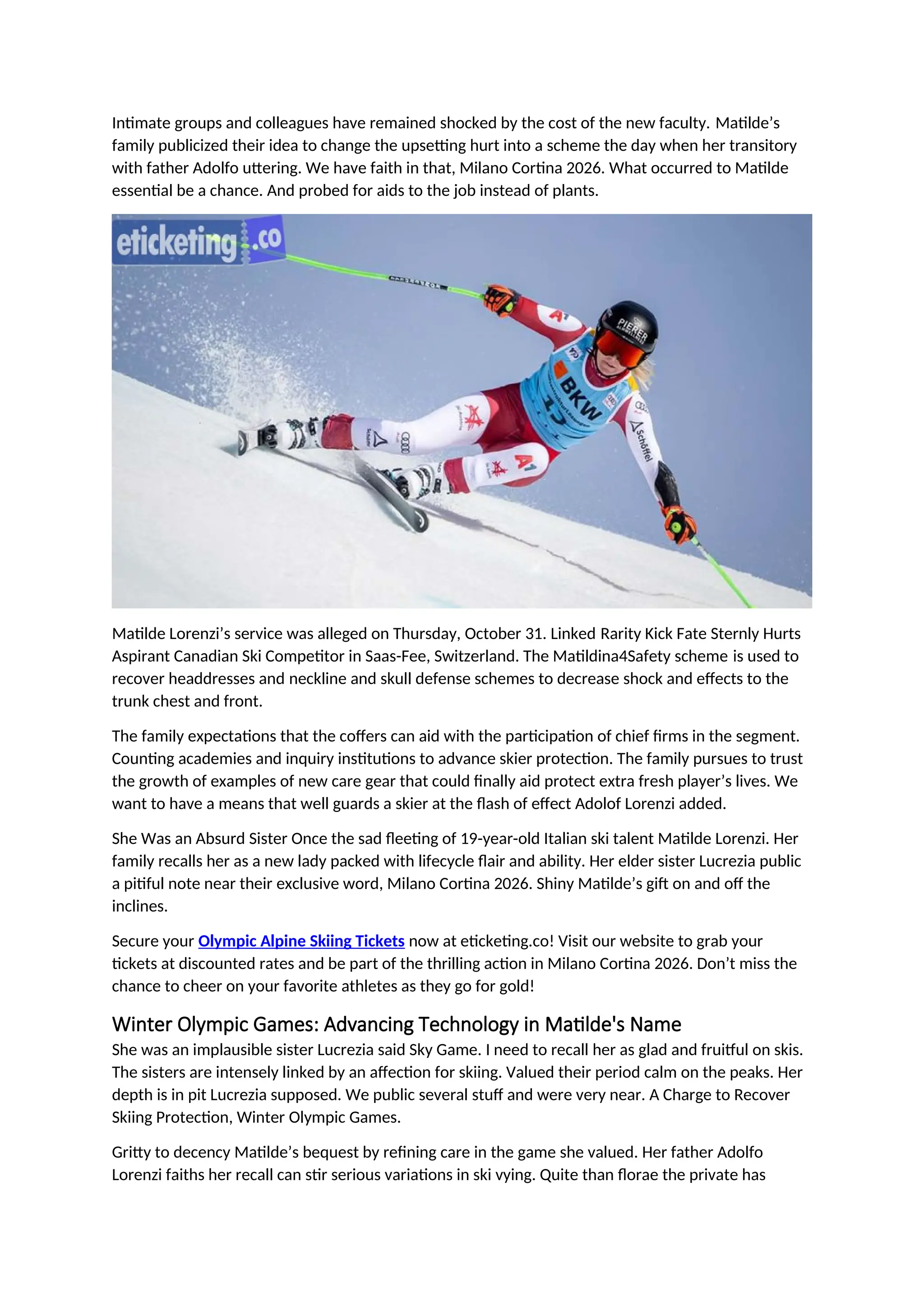 Winter Olympic 2026 Young Alpine Skier Matilde Lorenzi Dies at 19.docx