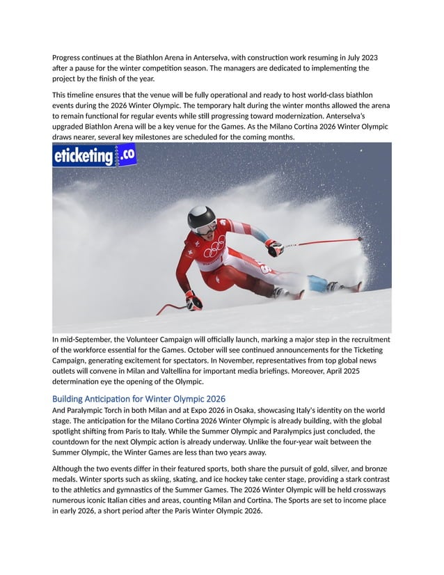 Winter Olympic Milano Cortina 2026 Paris Reflects Effect Planning ...