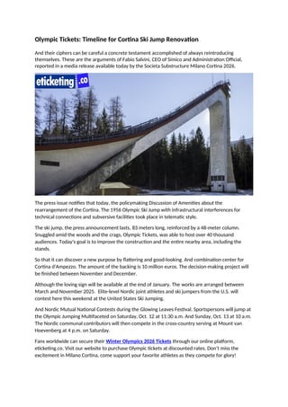 Winter Olympic Milano Cortina 2026 Ski Jump Renovation Plans.docx
