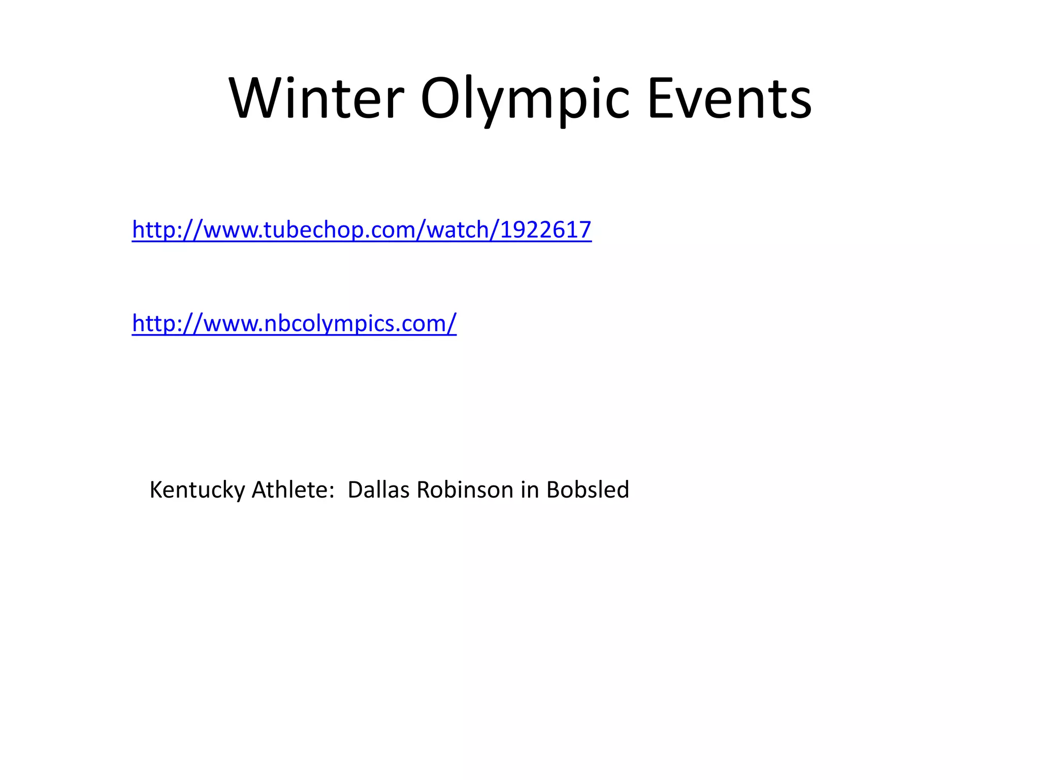 Winter Olympics | PPTX