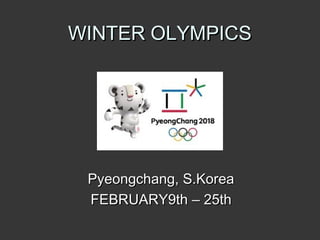 Winter Olympics | PPT | Winter Olympic Sports | Olympic Sports