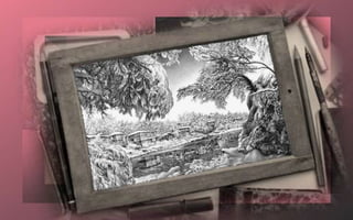 Winter painting - amazing pencil art | PPTX
