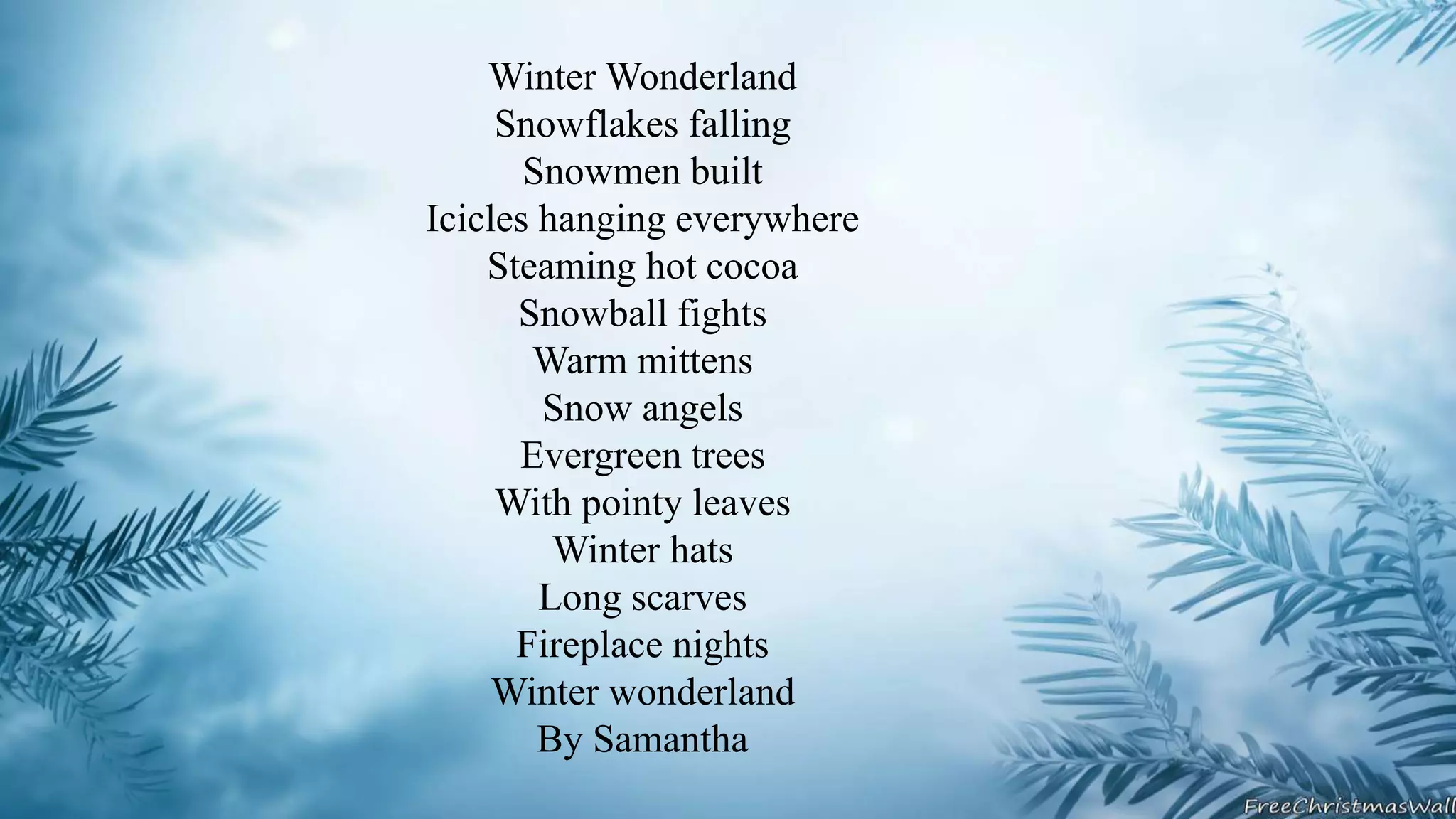 Winter poems | PPTX