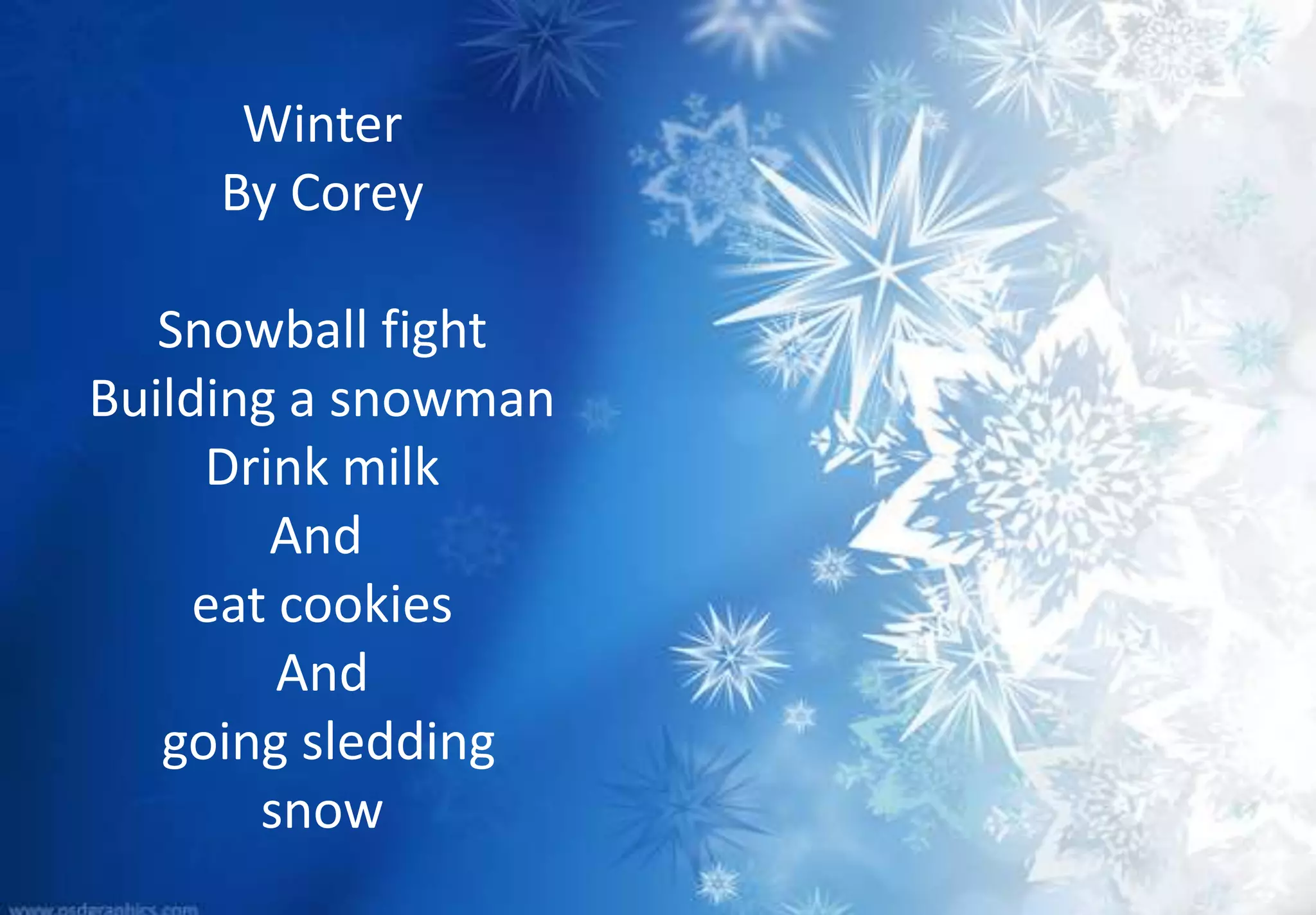 Winter poemsslideshow | PPTX | Food & Drink