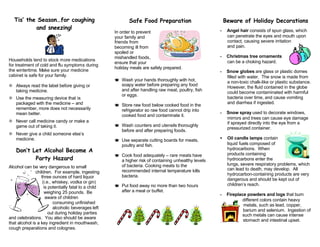 Winter poison prevention safety tips | PDF | First Aid | Injuries