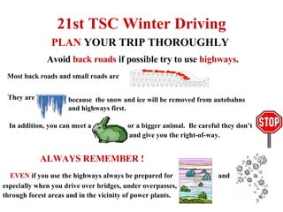 Winter Driving Safety | PPT