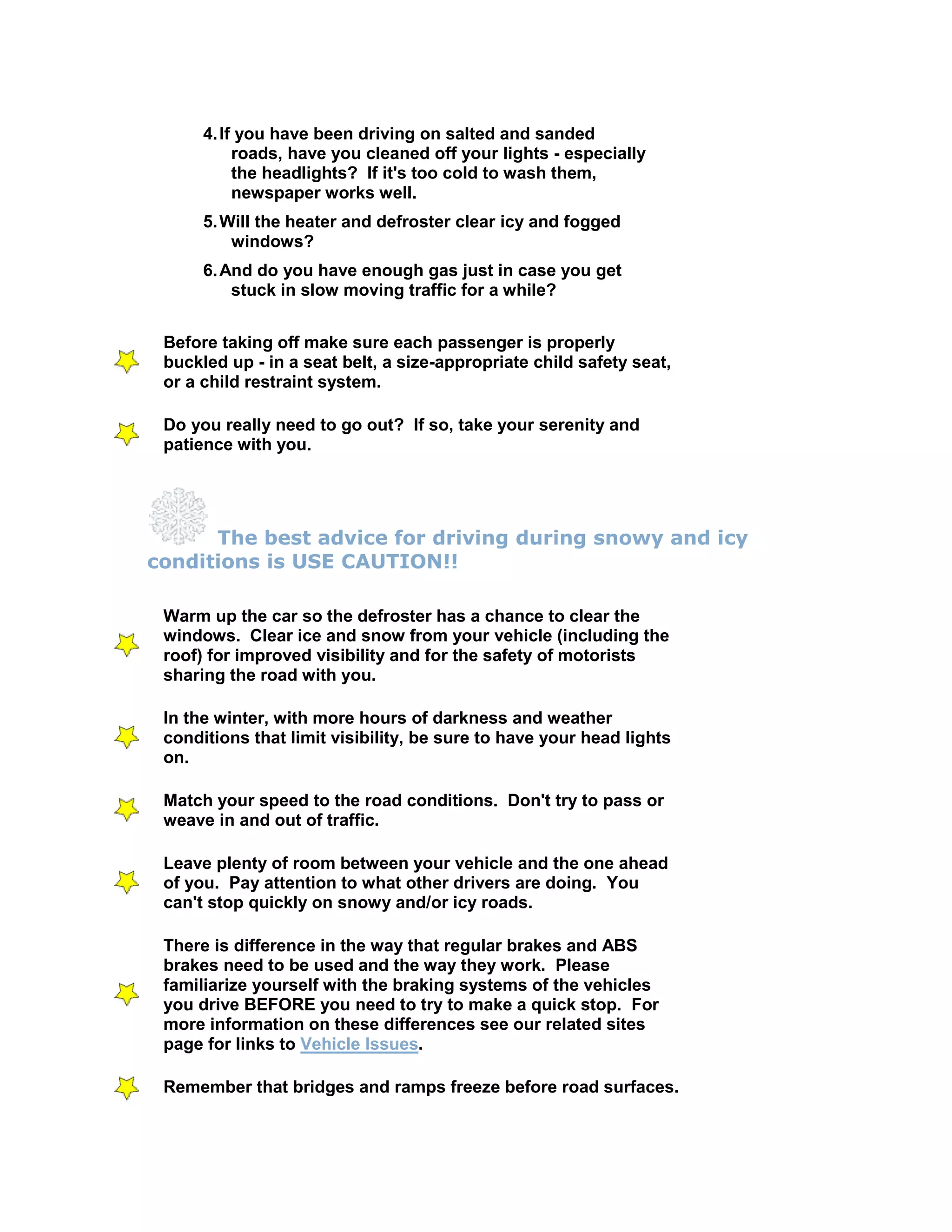 Winter Safe Driving Tips | PDF