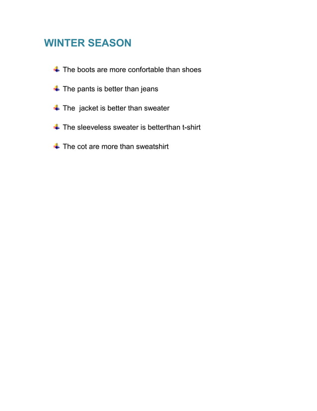 Winter season | DOCX