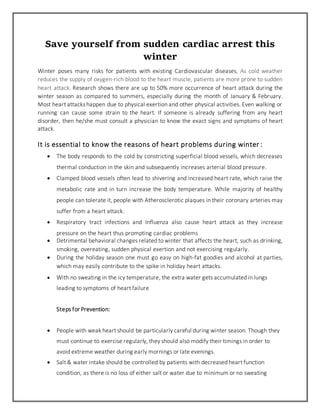 Winters Heart Disease | DOCX