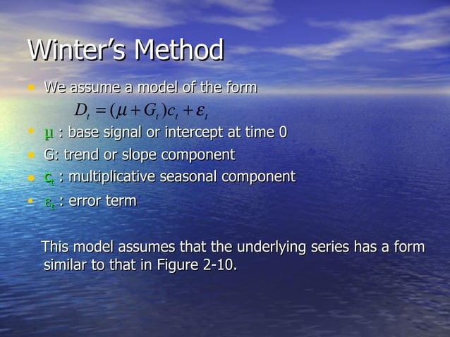Winters Method | PPT