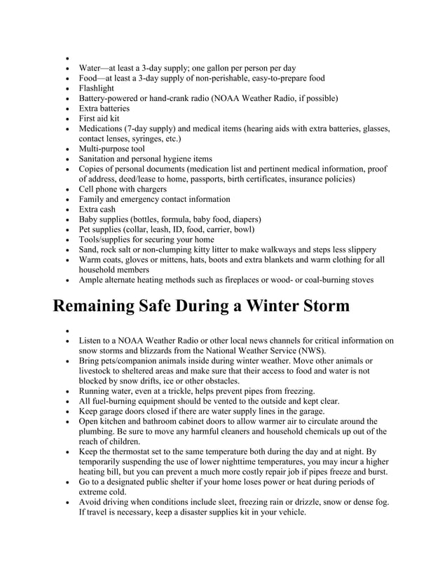Winter storm preparedness | PDF