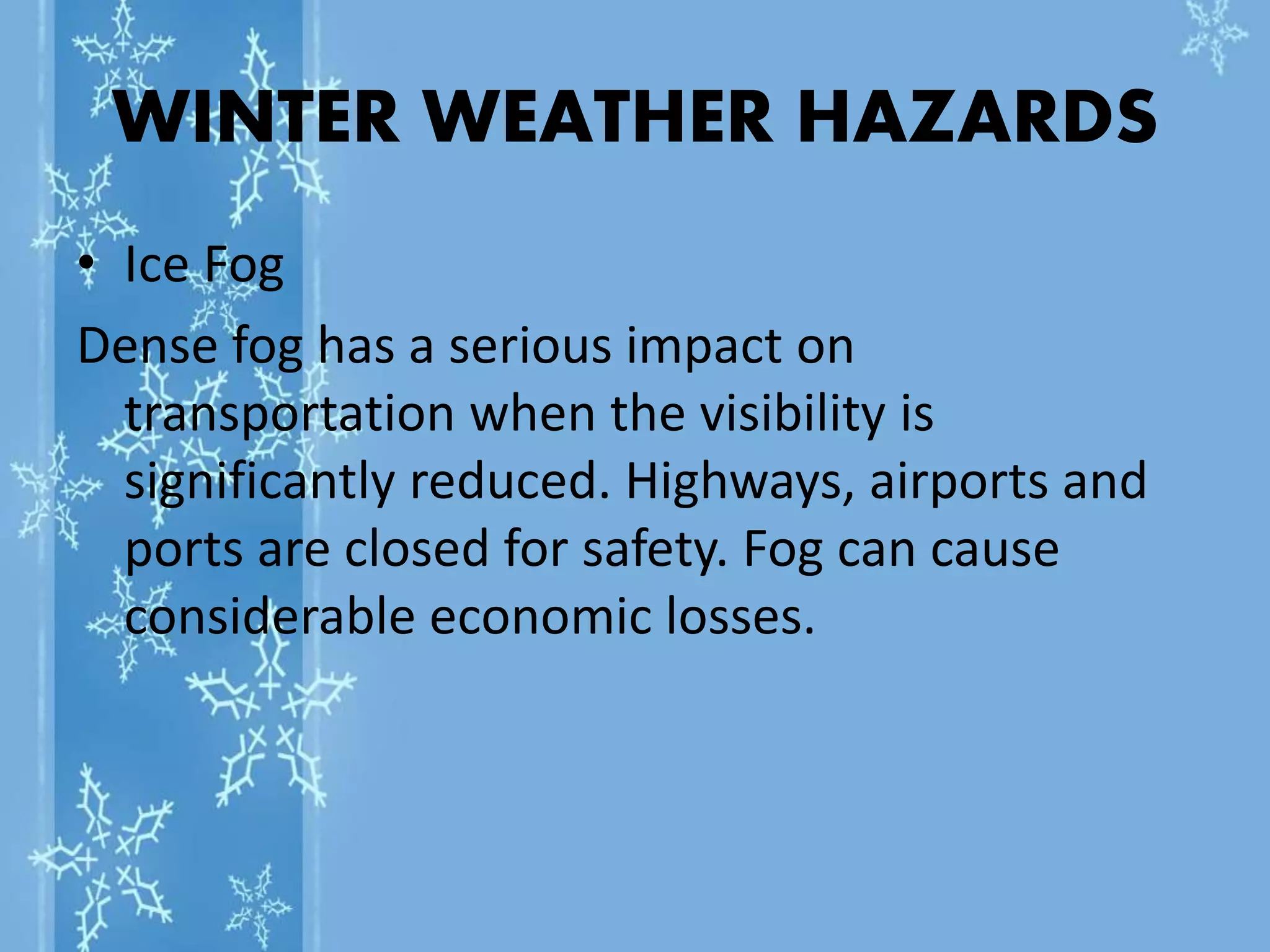Winter weather hazards | PPTX