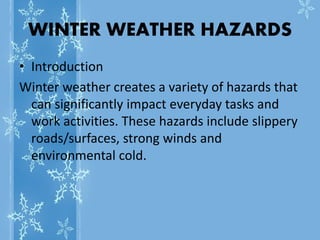 Winter weather hazards | PPT