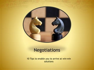 Tips to Conduct Win-Win Negotiations | PPTX