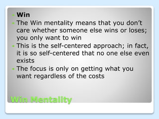 Presentation on Habits of Win-Win in daily worklife | PPTX