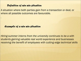Win win situation | PPT