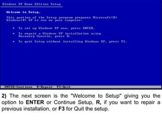 Win xp setup | PPT