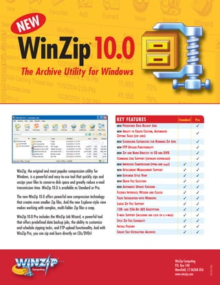Winzip10 Specsheet | PPT | Free Download