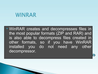 Winzip and winrar | PPT