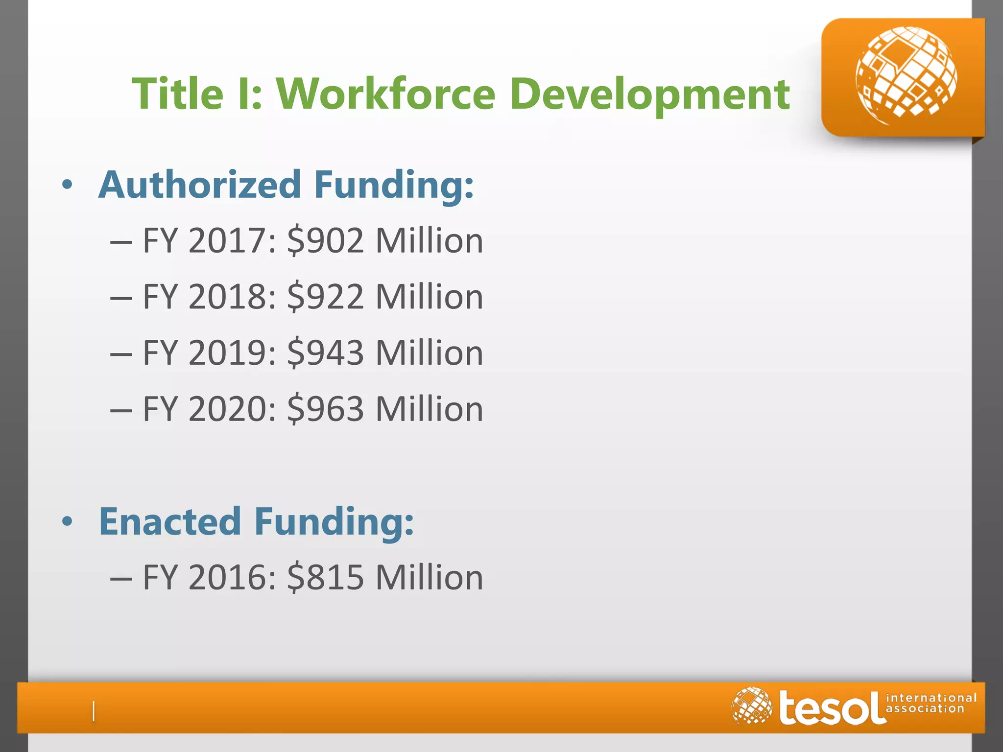 WIOA 101: A Brief Overview of Opportunities for Adult ESL | PDF