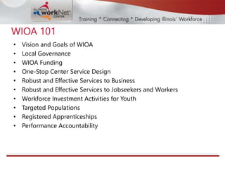 WIOA - An Introduction to Key Provisions | PPTX