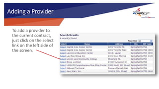 WIOA Contract Reporting | PPTX