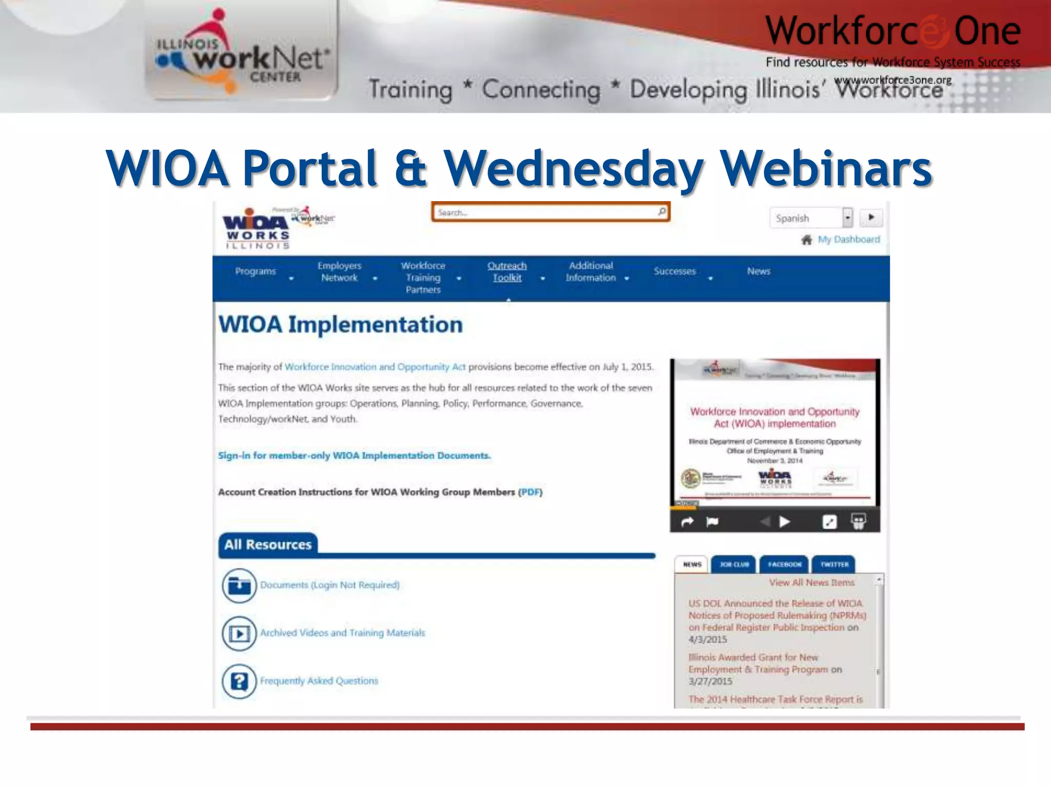 WIOA Implementation - State Perspective | PPTX
